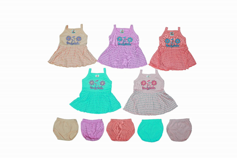 combo of New born girl baby frock set of 5 – Curiospot